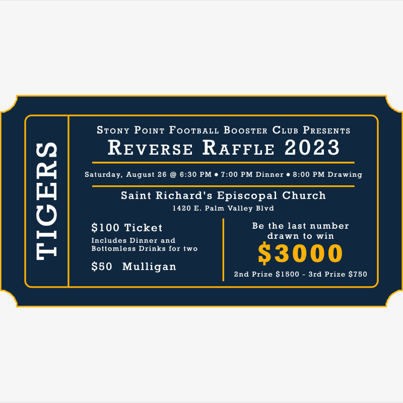 Reverse Raffle 2023 - Stony Point Football Booster Club